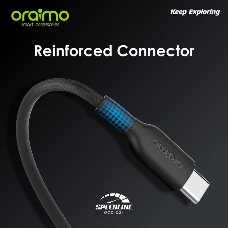 Cabo USB-C A USB-C Oraimo Speedline OCD-C24 (1 Metro) - Preto ...