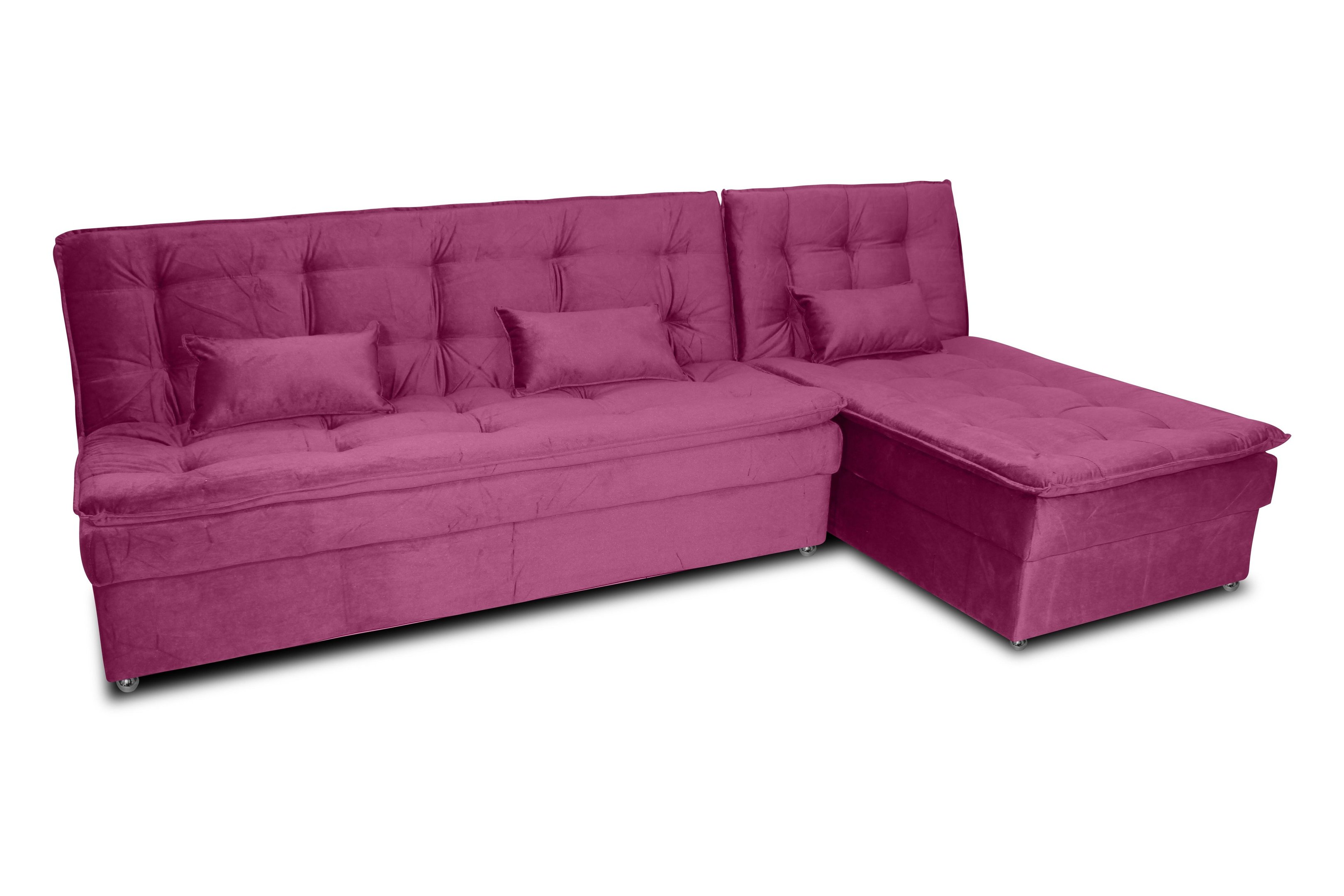 Sofá Cama Reclinavel com Chaise Penélope Turkey Marsala F445 - Matrix ...