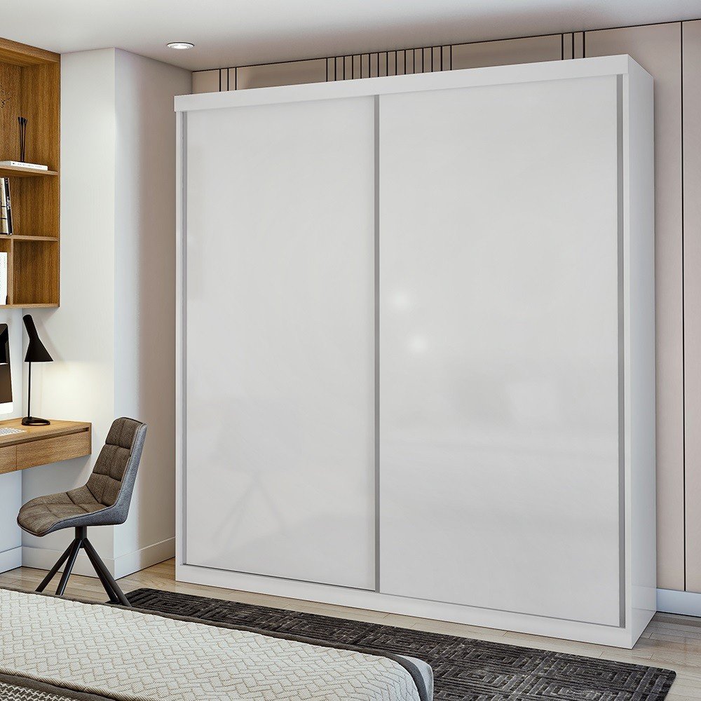 Guarda Roupa Casal com 2 Portas de Correr Milano Wemov | MadeiraMadeira