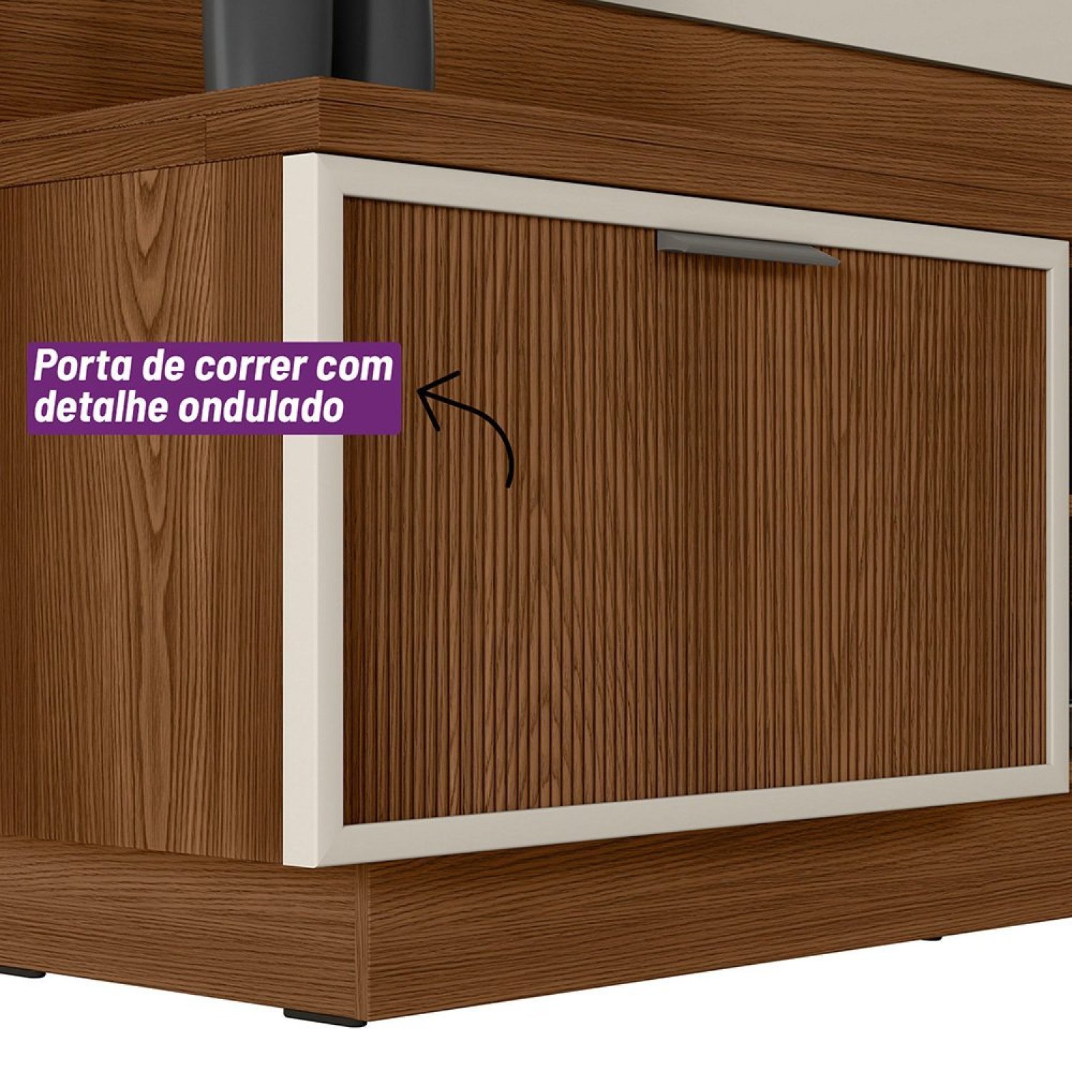 Estante Home para TV até 65 Polegadas LED 2 Portas 4 Prateleiras ...