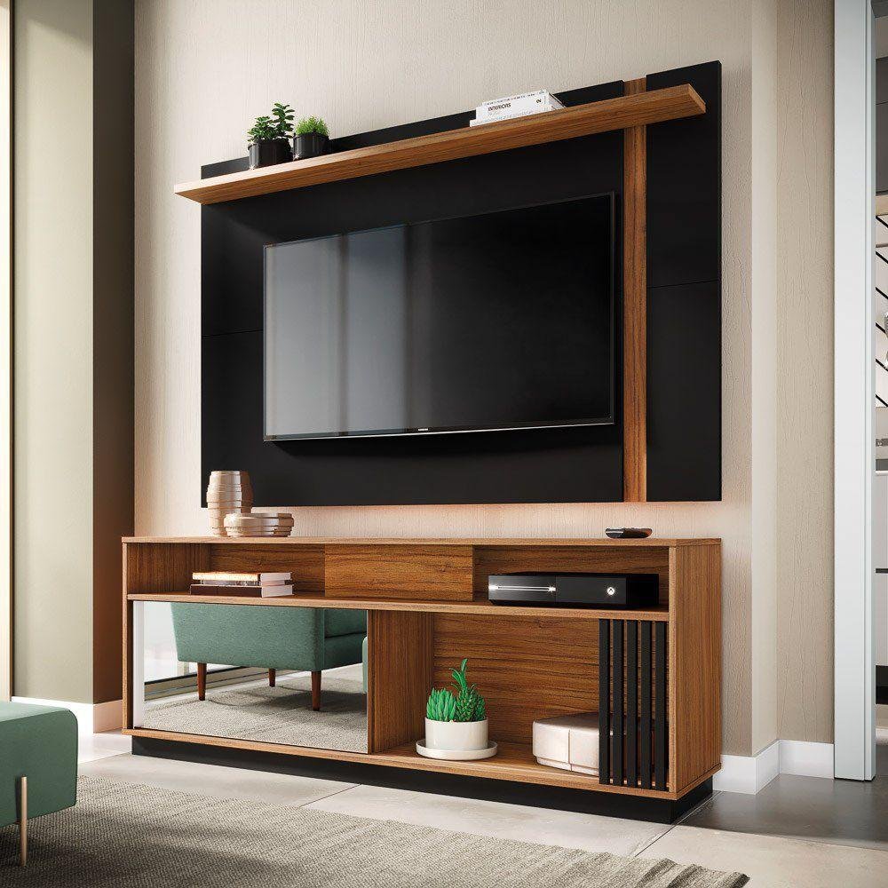 Rack com Painel para TV até 60 Polegadas Caioba Leme - Colibri - Noce ...