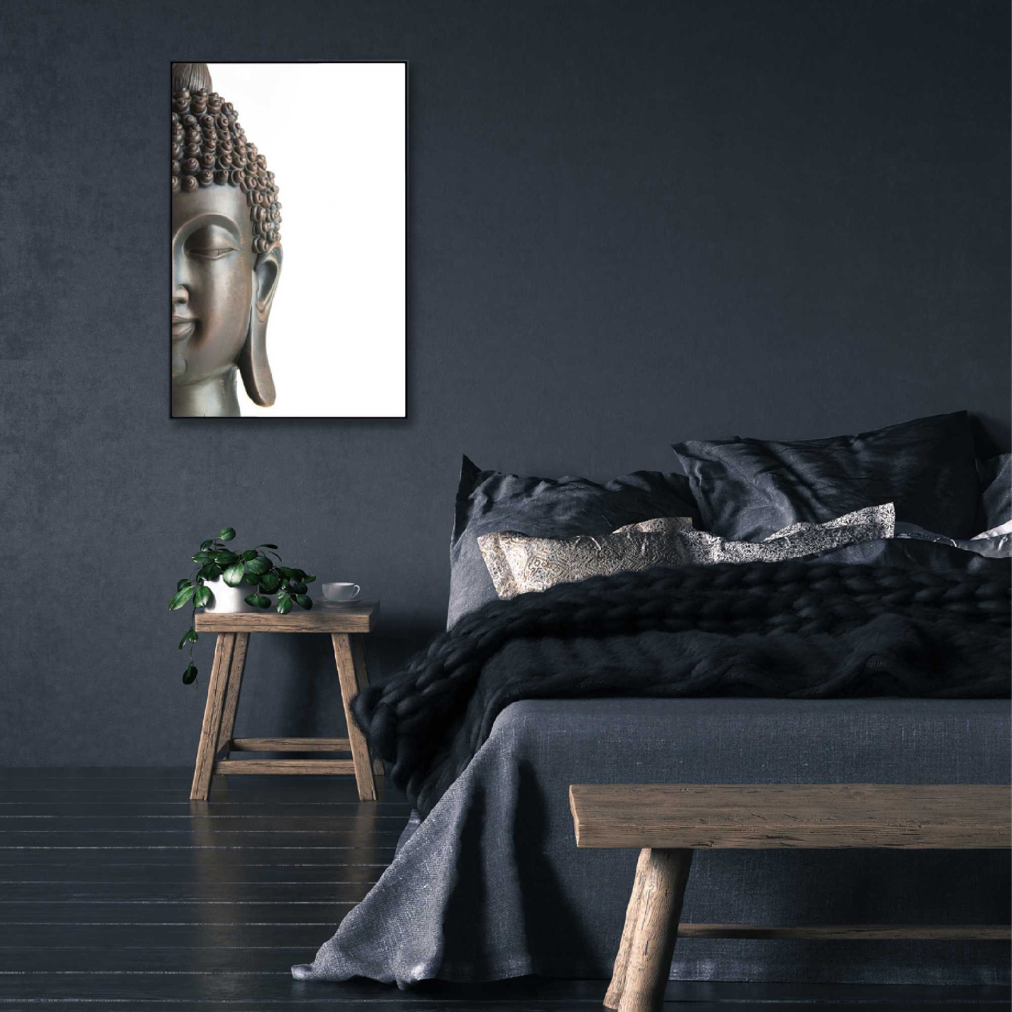 Quadro Face Buda - 80x120 cm - Vidro Impresso | MadeiraMadeira