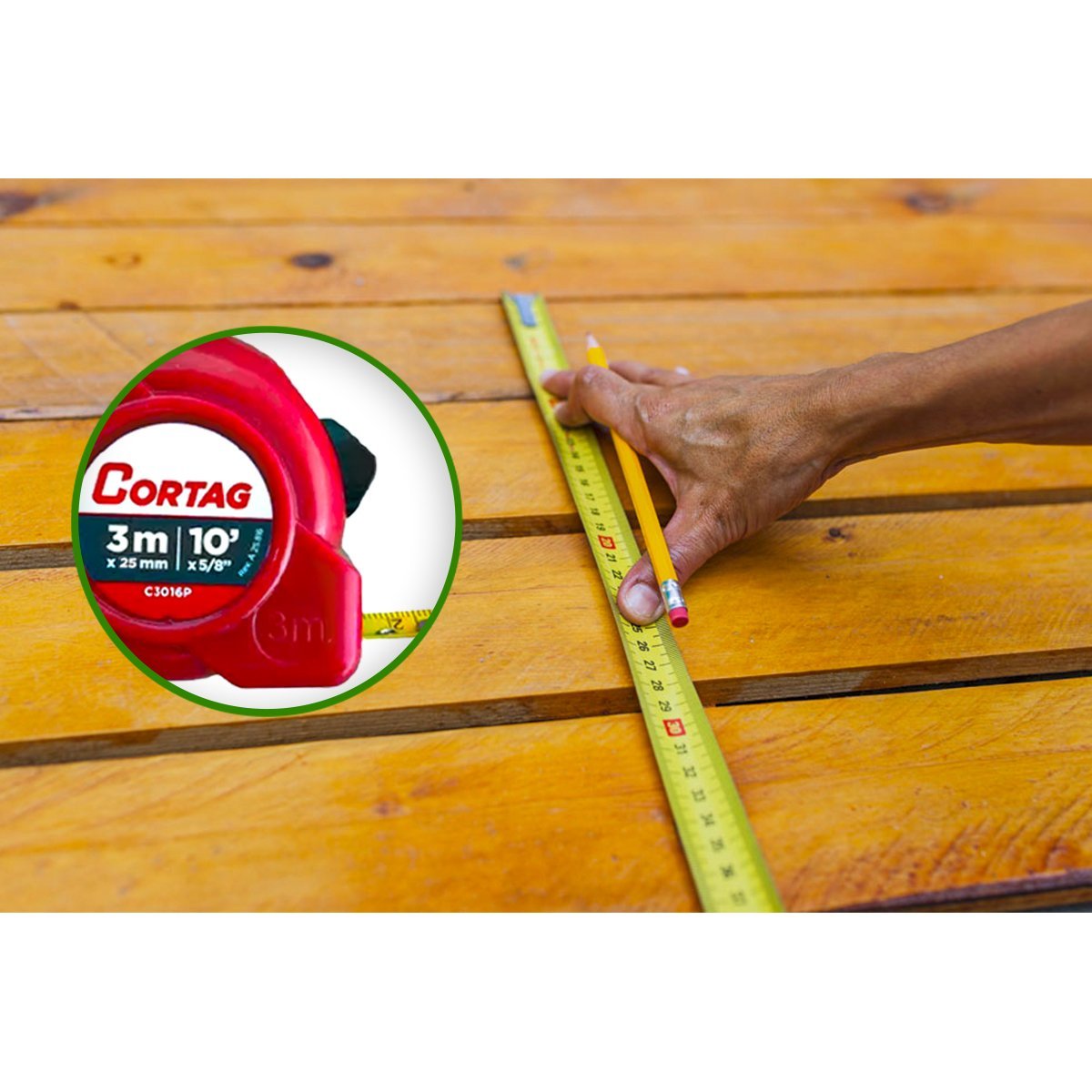 Trena Métrica de 3 Metros 25mm Basica para Trabalho | MadeiraMadeira