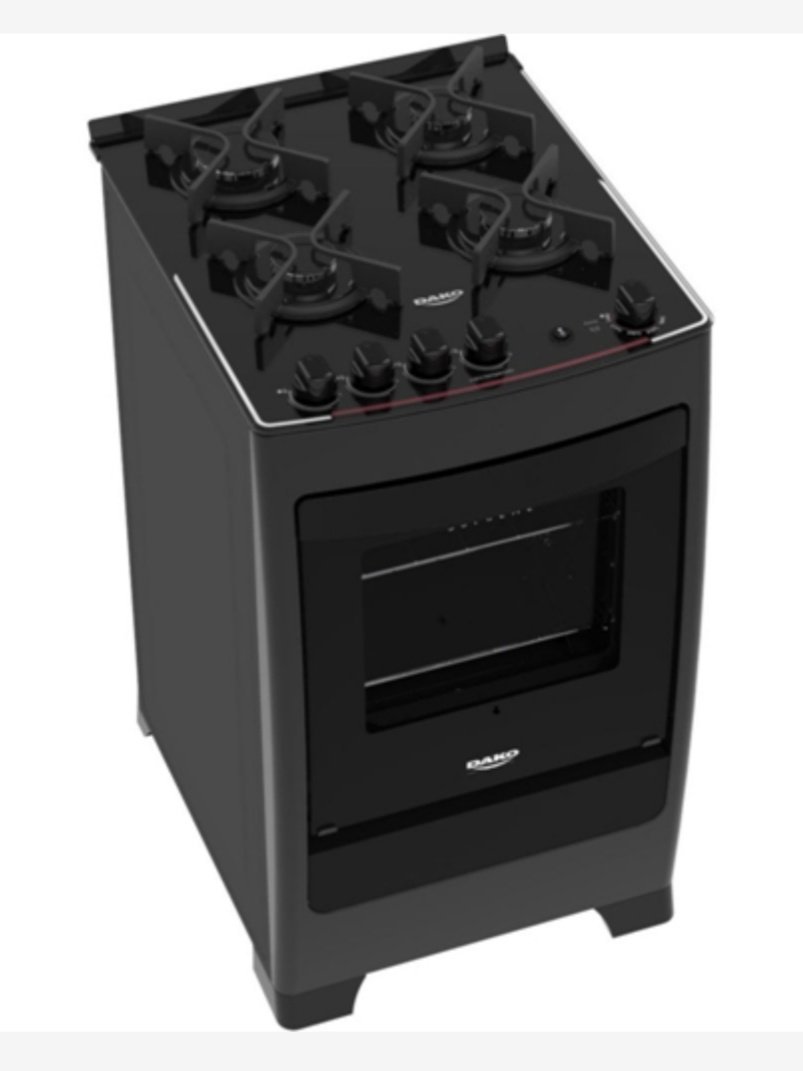 Fogão Supreme Glass Preto 4 Bocas, Mesa de Vidro, Acendimento Automático, Bivolt, Dako. Supreme ...