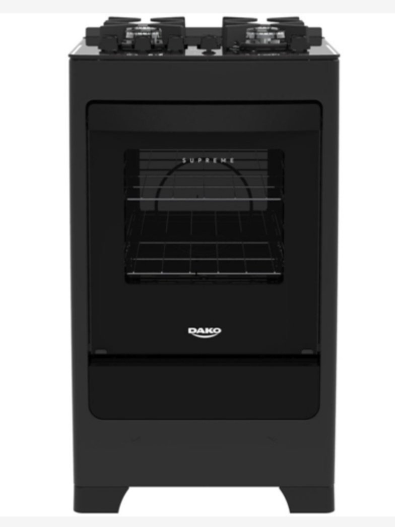 Fogão Supreme Glass Preto 4 Bocas, Mesa de Vidro, Acendimento Automático, Bivolt, Dako. Supreme ...