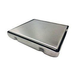 Ralo Oculto Duplo Quadrado 15x15cm Inox | MadeiraMadeira