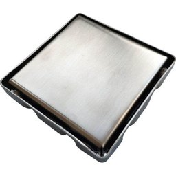 Ralo Oculto Duplo Quadrado 15x15cm Inox | MadeiraMadeira