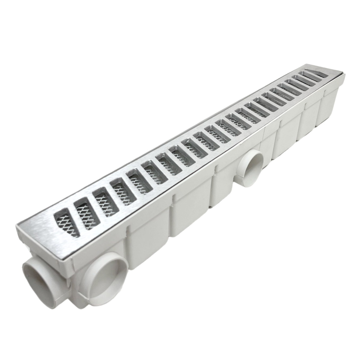 Ralo Aluminio com Cocho de Plastico Branco 6cmx 50cm | MadeiraMadeira