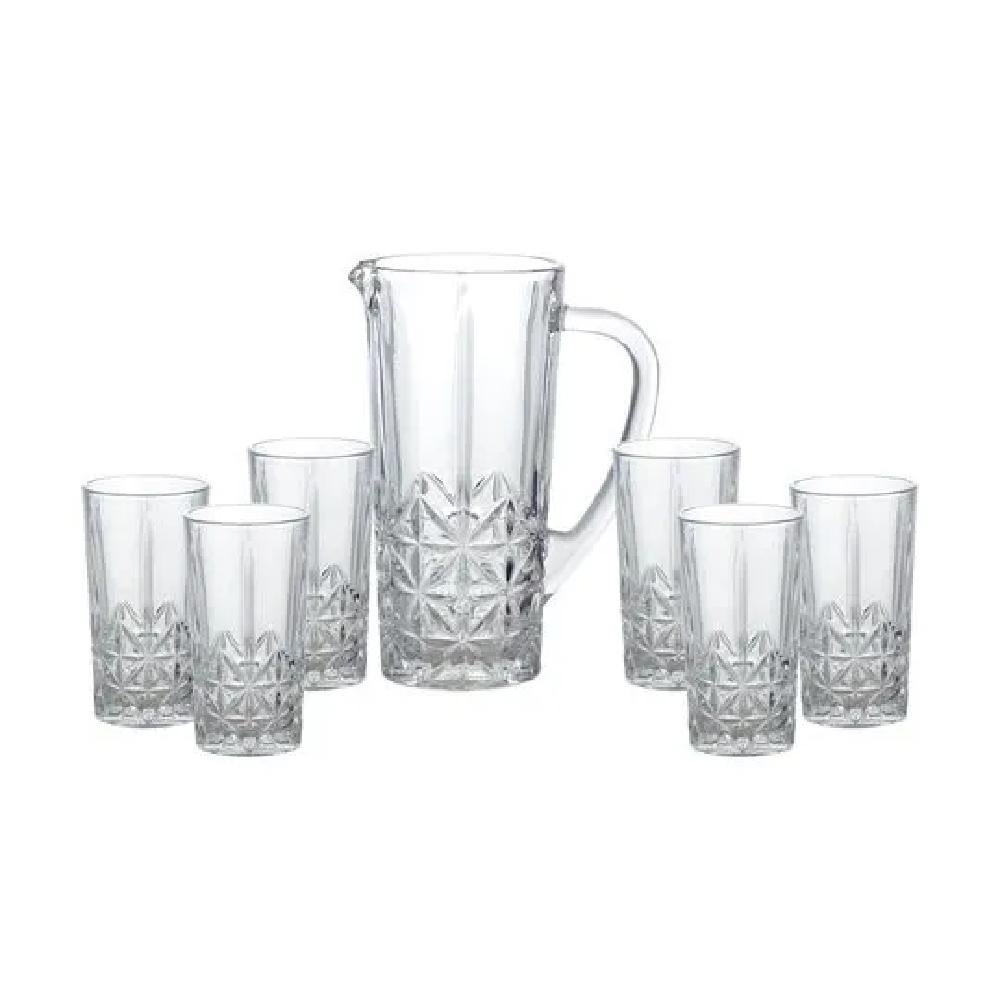 COPOS ROJEMAC CJ 6 COPOS 270ML+ JARRA 1L VIDRO STELLA 25824 | MadeiraMadeira