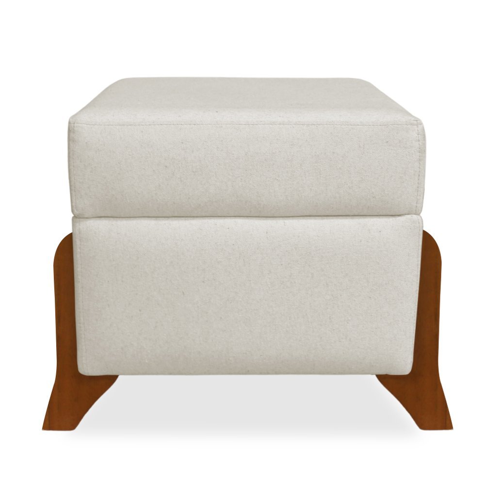 Puff Decorativo Micaela Linho Cru | MadeiraMadeira