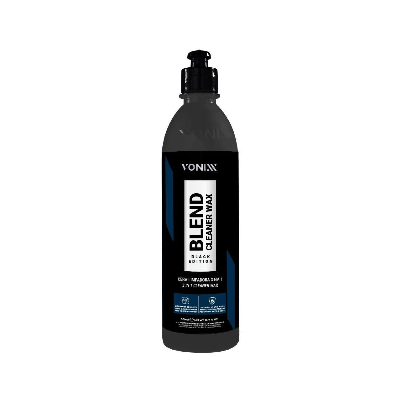 Blend Cleaner Black Wax 500ml Cera Limpadora 3 em 1 para Carros Escuros ...