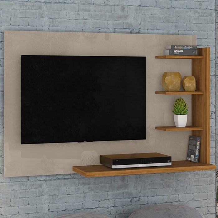 Painel Bancada Para TV 42 Polegadas 2531 Fendi Naturale Madetec | MadeiraMadeira
