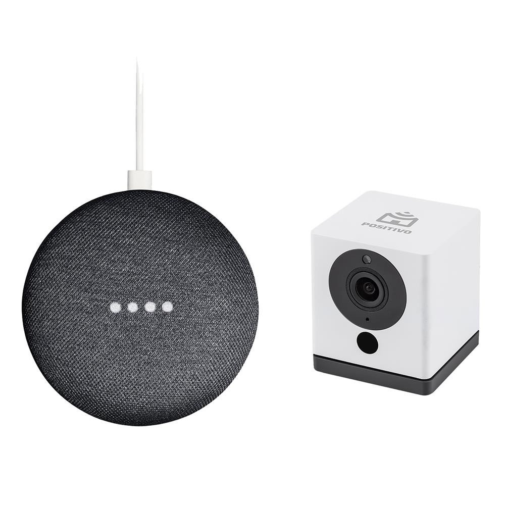 Google Nest Mini + Smart Câmera Wi-Fi Full HD 3W Positivo | MadeiraMadeira