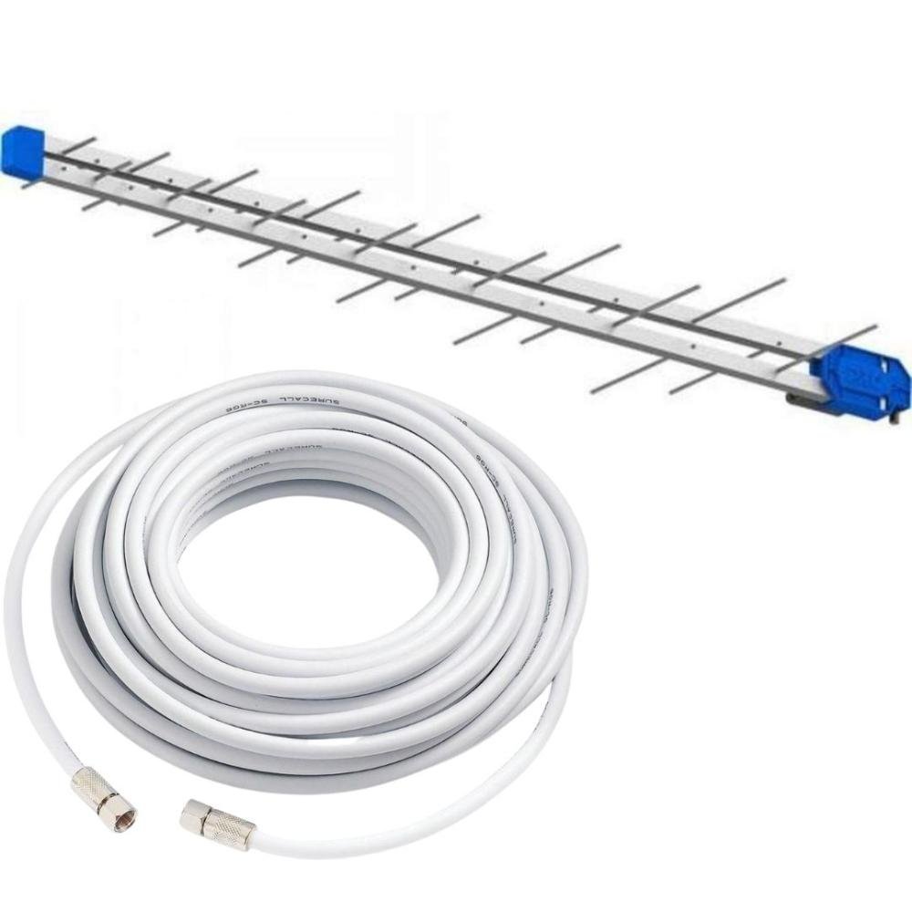 Antena log Digital + 15M Cabo Coaxial + 2 Conector | MadeiraMadeira