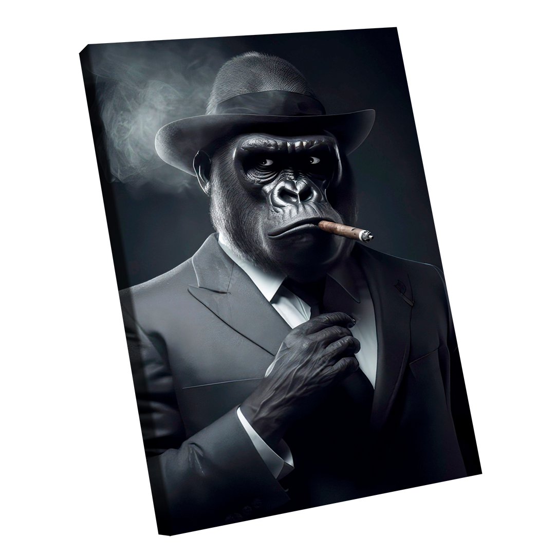Quadro Monkey Gangstar -- BR ARTES | MadeiraMadeira