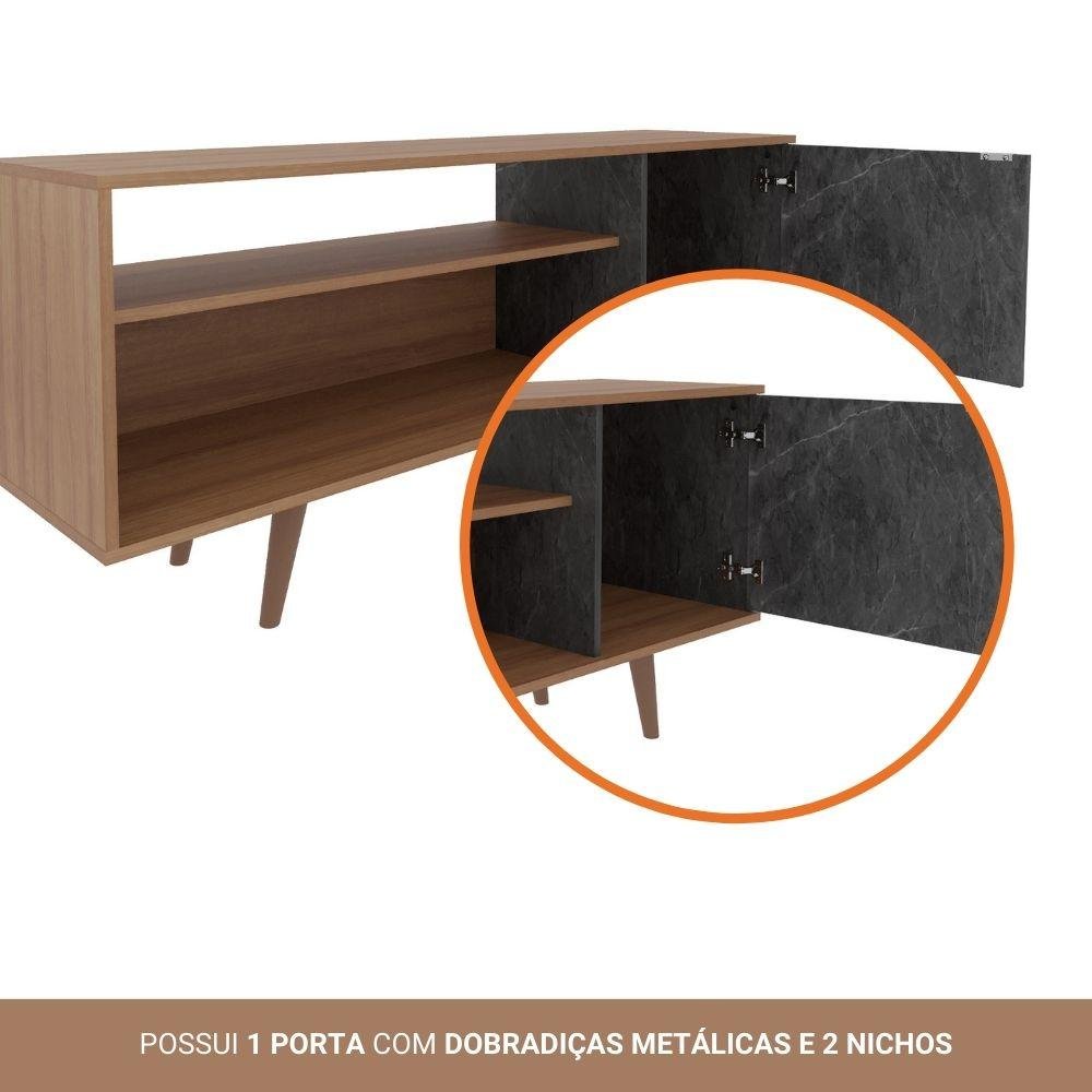 Rack para Tv até 42 Polegadas 1 Porta 2 Nichos R1486 Tecnomobili ...