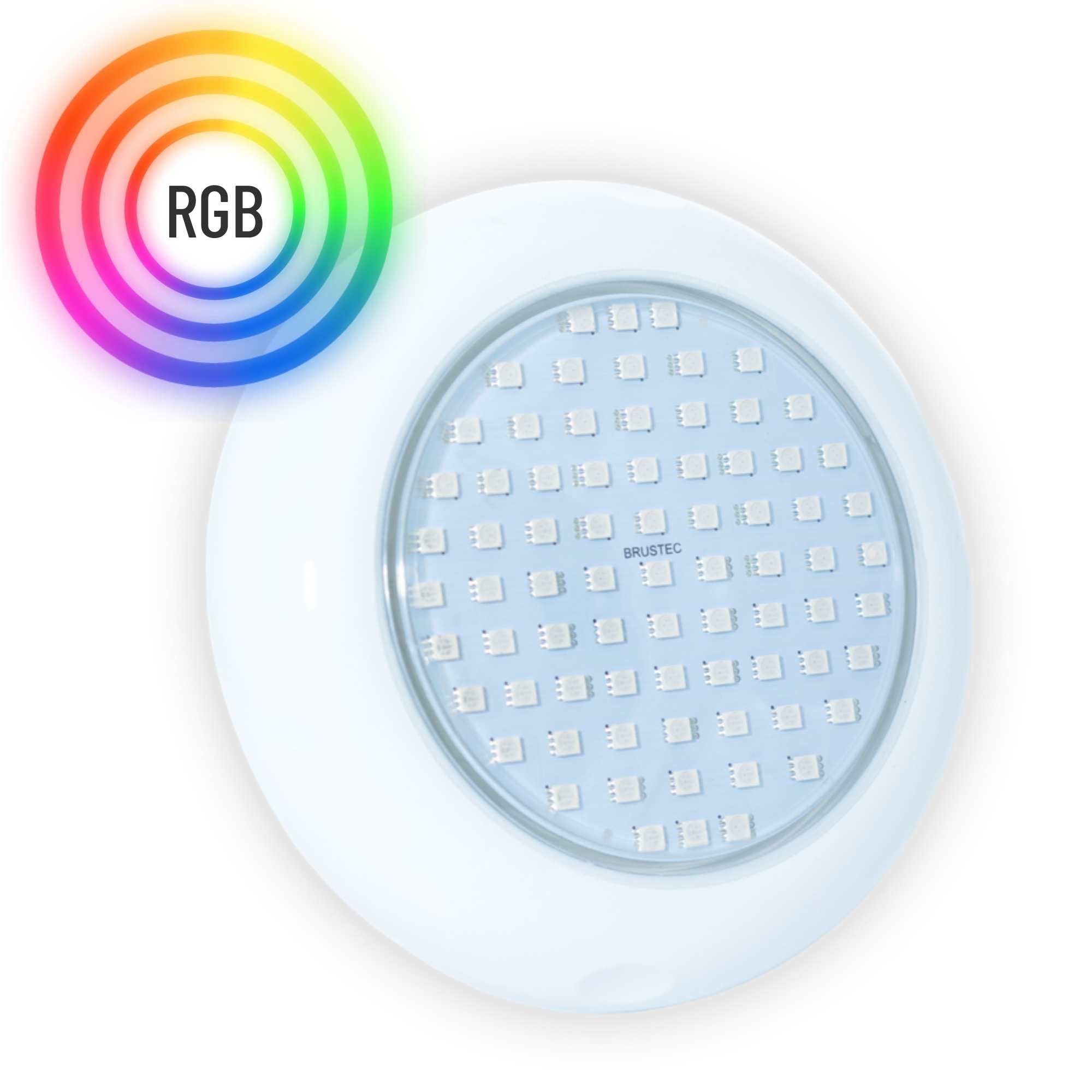 Refletor Power LED 15W ABS Iluminação para Piscina RGB Cor da Luz ...