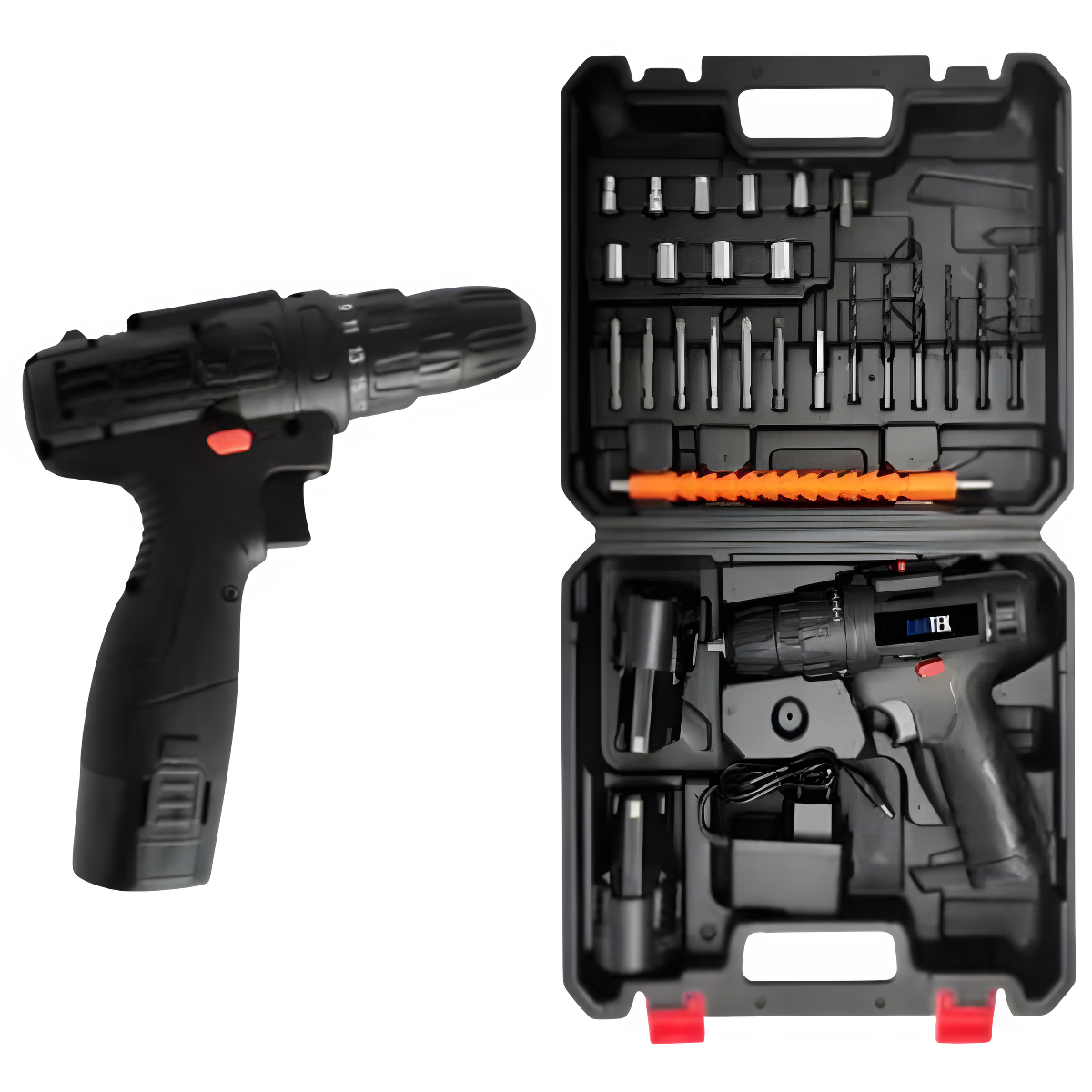 Kit Parafusadeira sem Fio Profissional 12v 2 Bater (lwj-214 ...