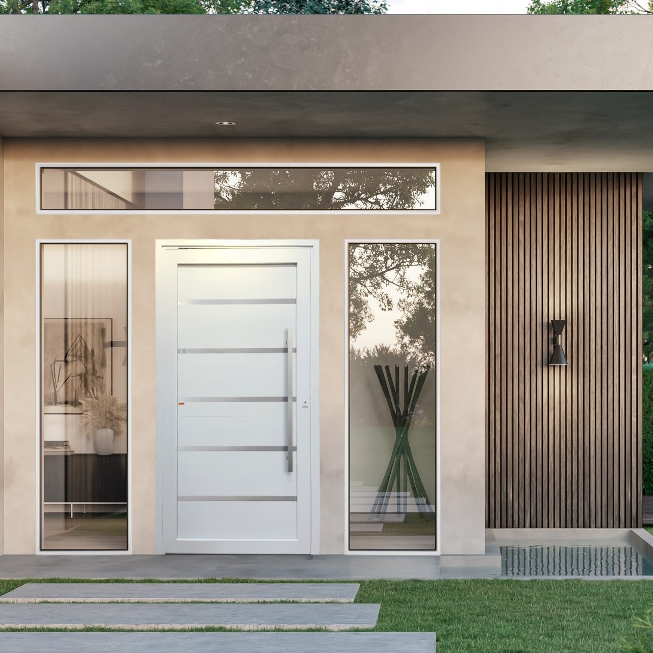 Porta de PVC Pivotante 216x100cm Premium Tecplus100 Brimak | MadeiraMadeira