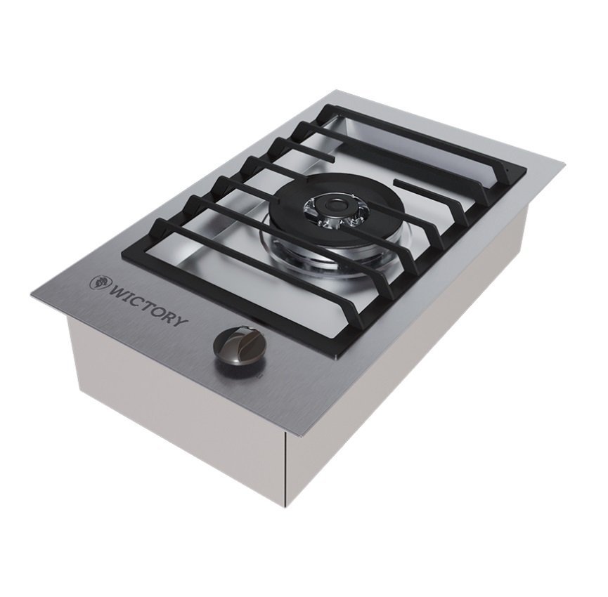 Fogão Dominó 1 Boca a Gás Portátil Inox Ideal Compacto Top | MadeiraMadeira