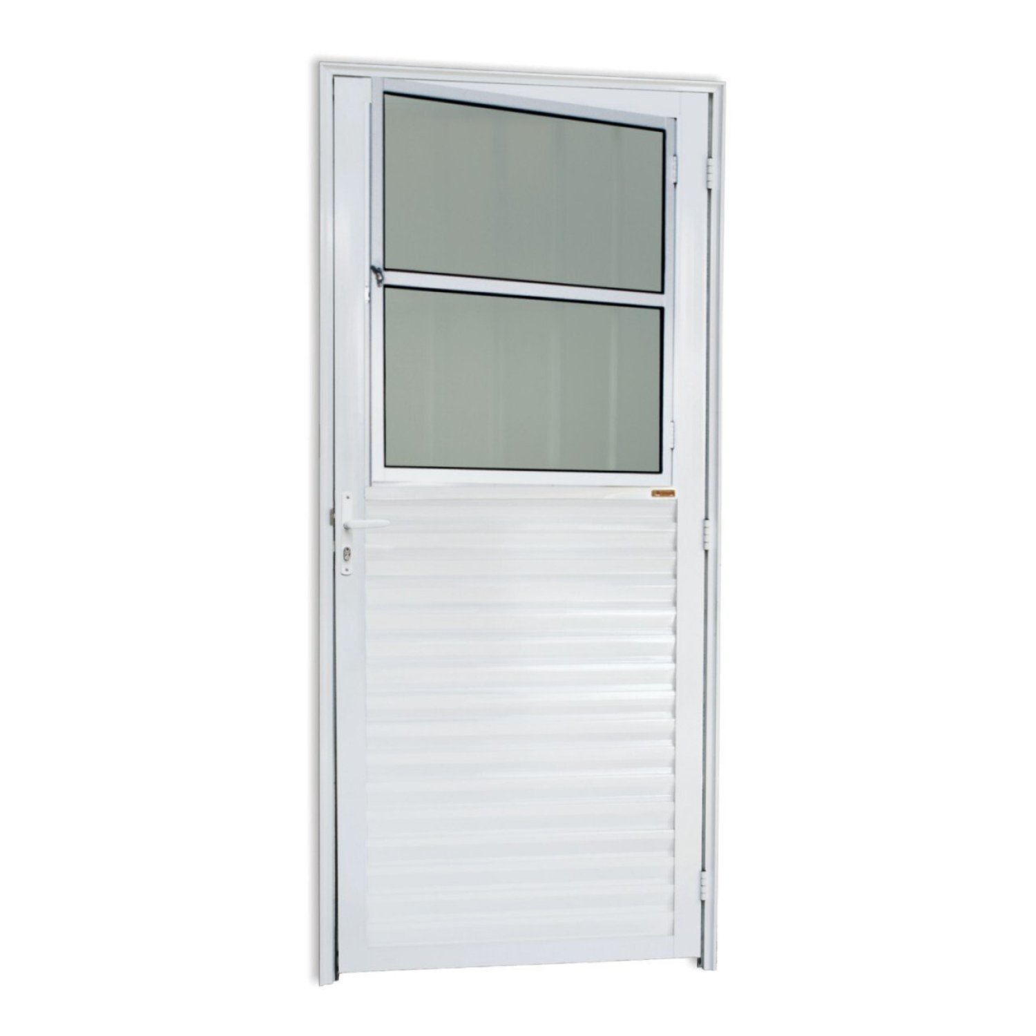 Porta de Alumínio Postigo 210x86cm com Vidro Boreal Super Brimak ...