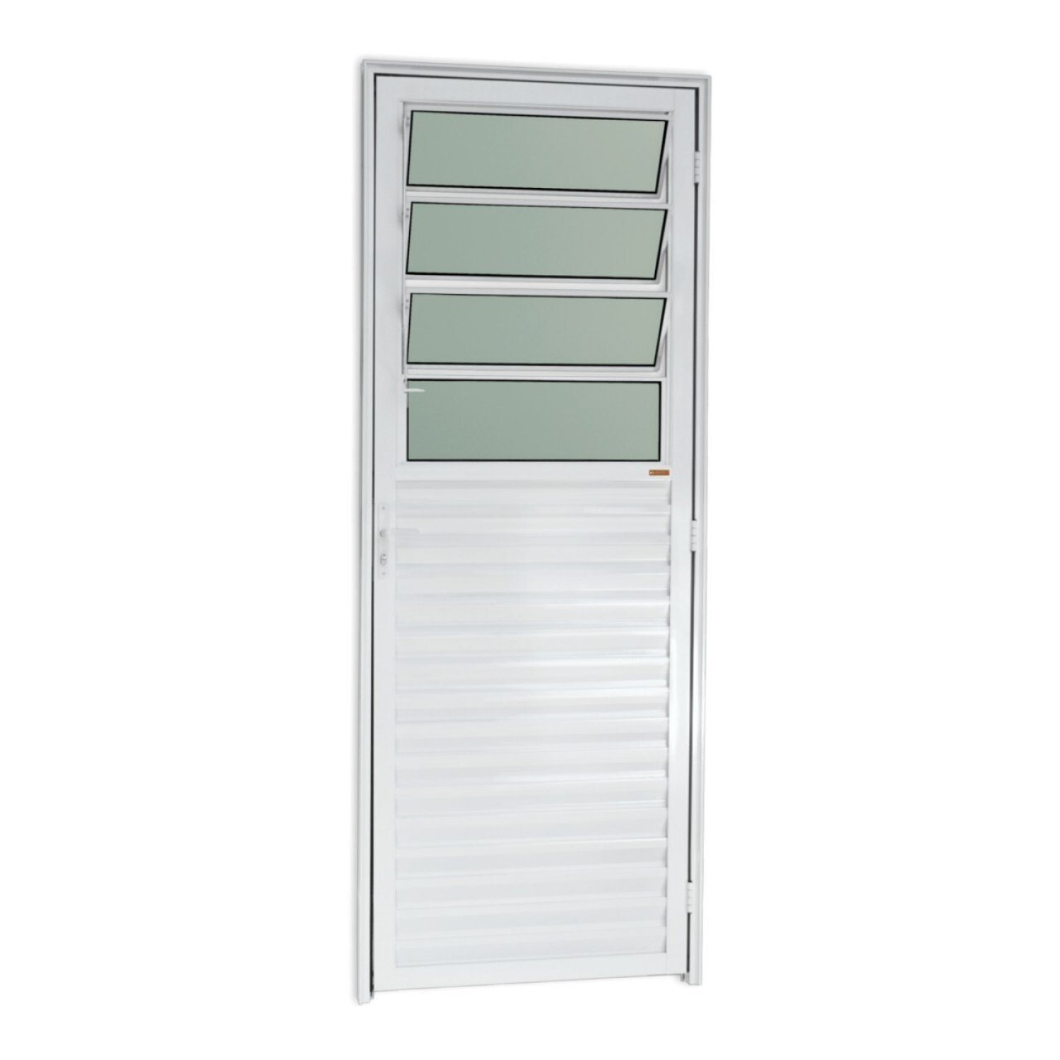 Porta de Alumínio Basculante 210x80cm com Vidro Boreal Linha 25 Brimak ...