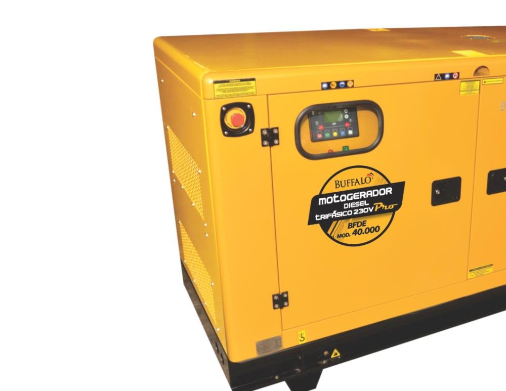 Motogerador Diesel Buffalo 40KVA Cabinado Trifásico 220/380V Partida ...