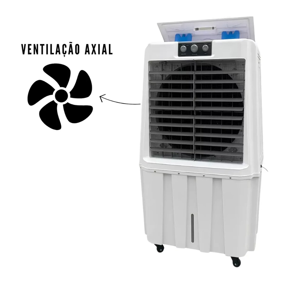 Climatizador Ar Frio Portátil Evaporativo 130 L Umidificador Industrial Branco Amvox Acl 130 ...