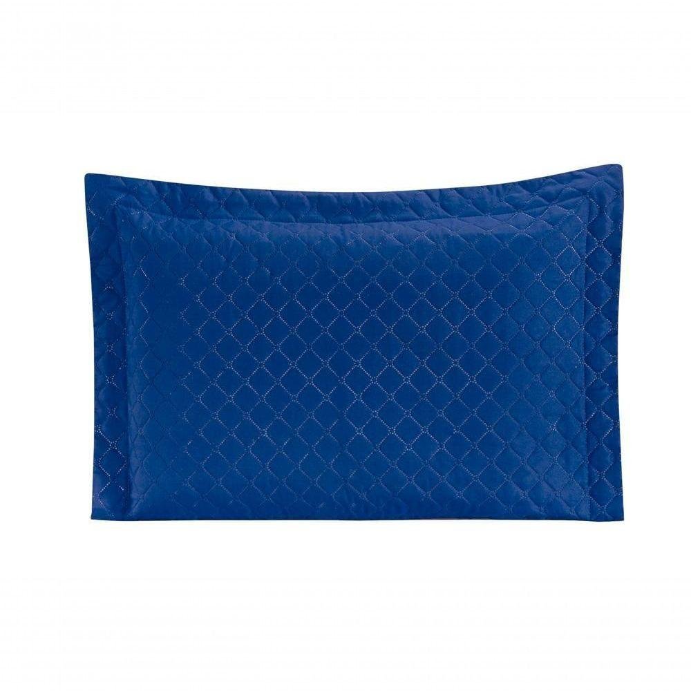 Porta Travesseiro com Debrum Requinte Liso 01 Peça - Azul Royal ...