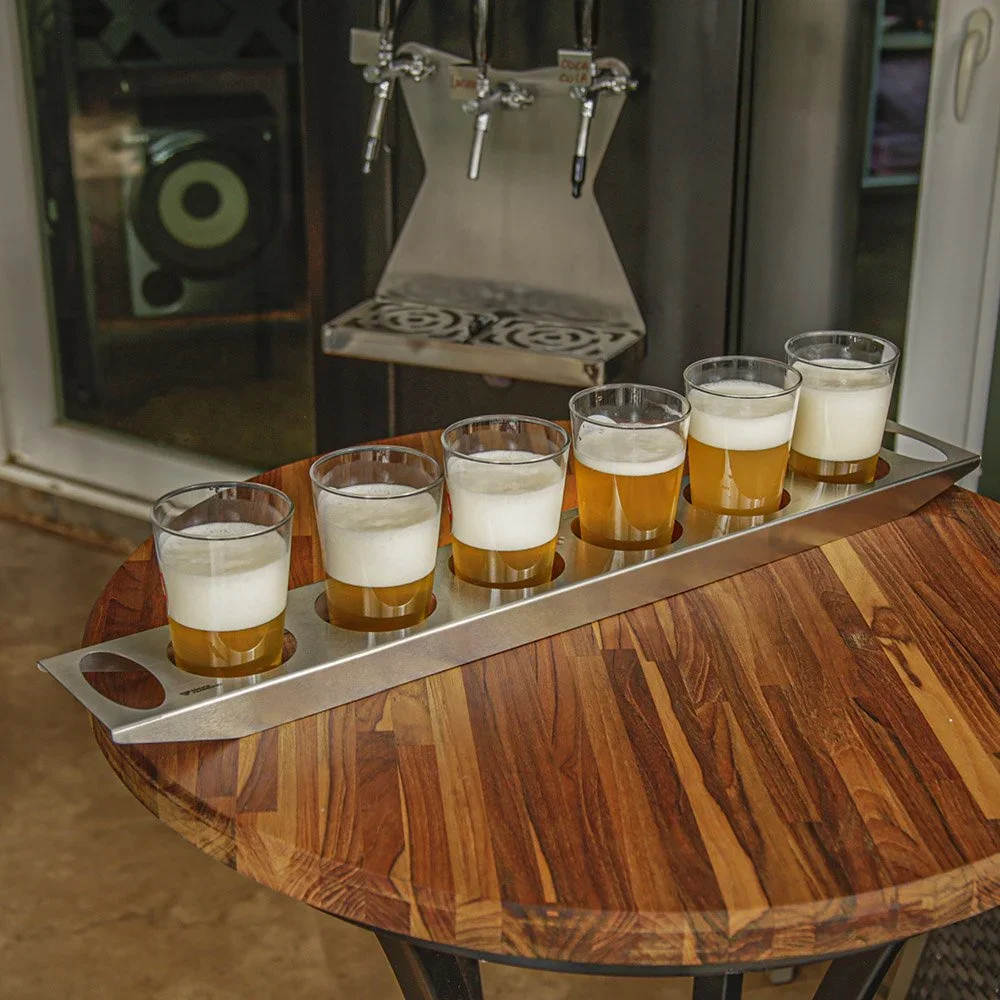 Degustador de Cerveja Sampler Chopp Full - Inox - 6 copos | MadeiraMadeira