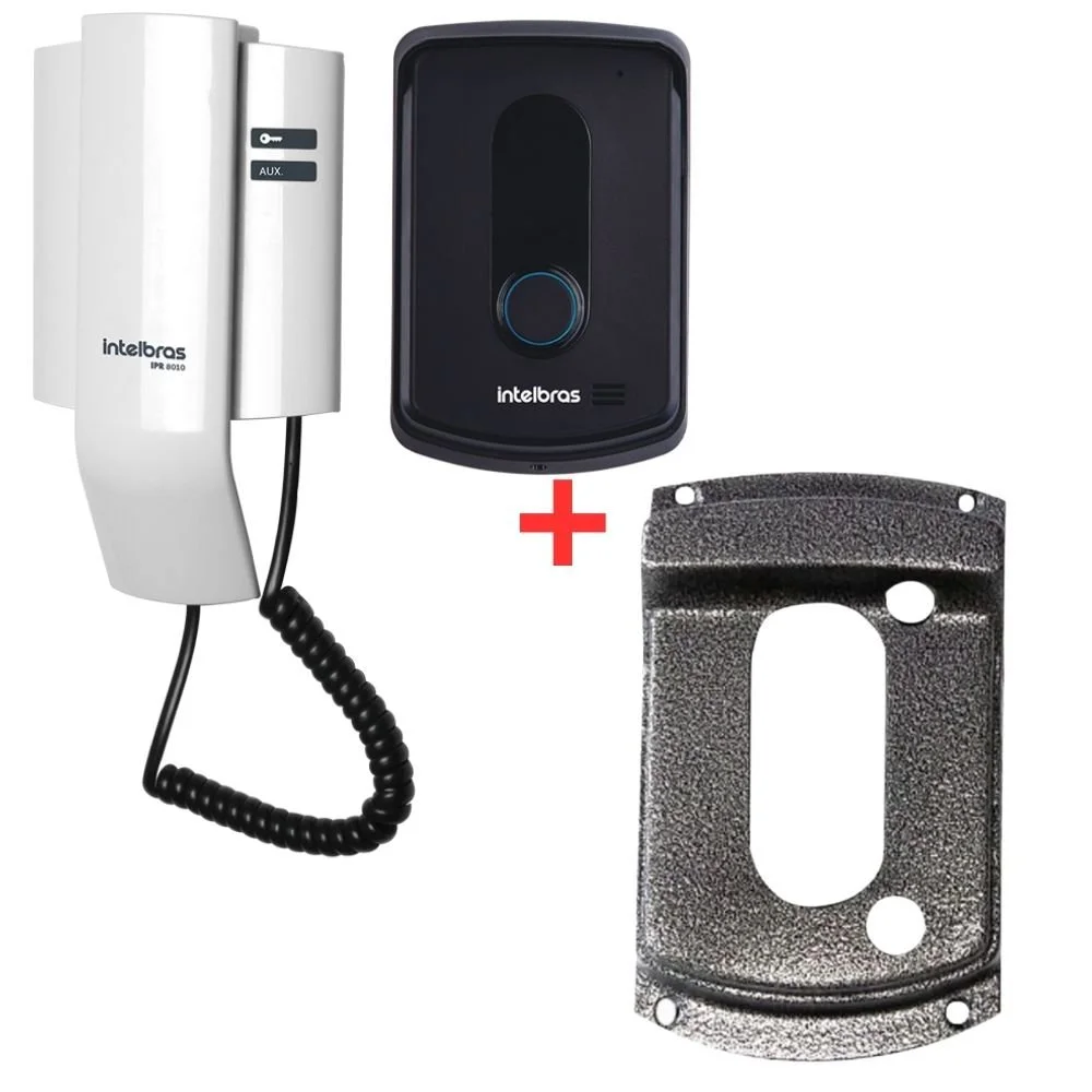 Porteiro Interfone Intelbras IPR 8010 + Protetor Metalico | MadeiraMadeira
