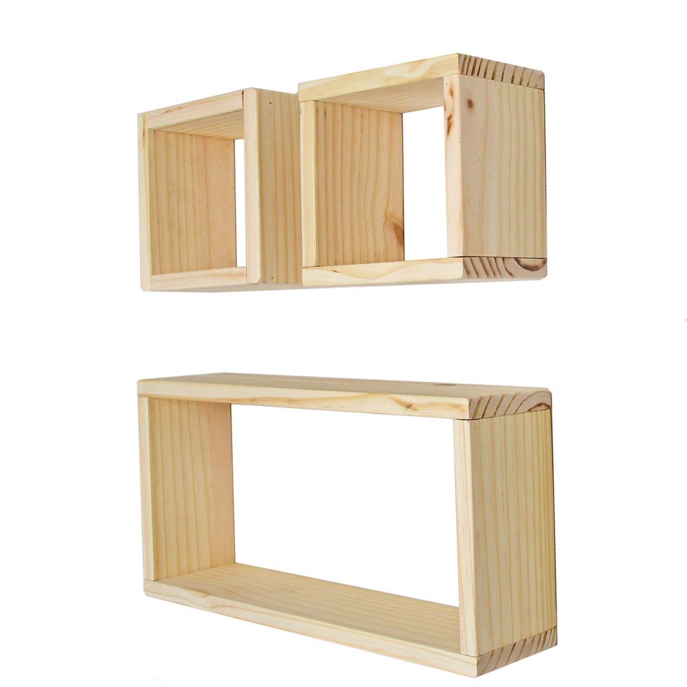 Nicho 3 Peças Multiuso de Madeira Organizador Parede prateleira para ...