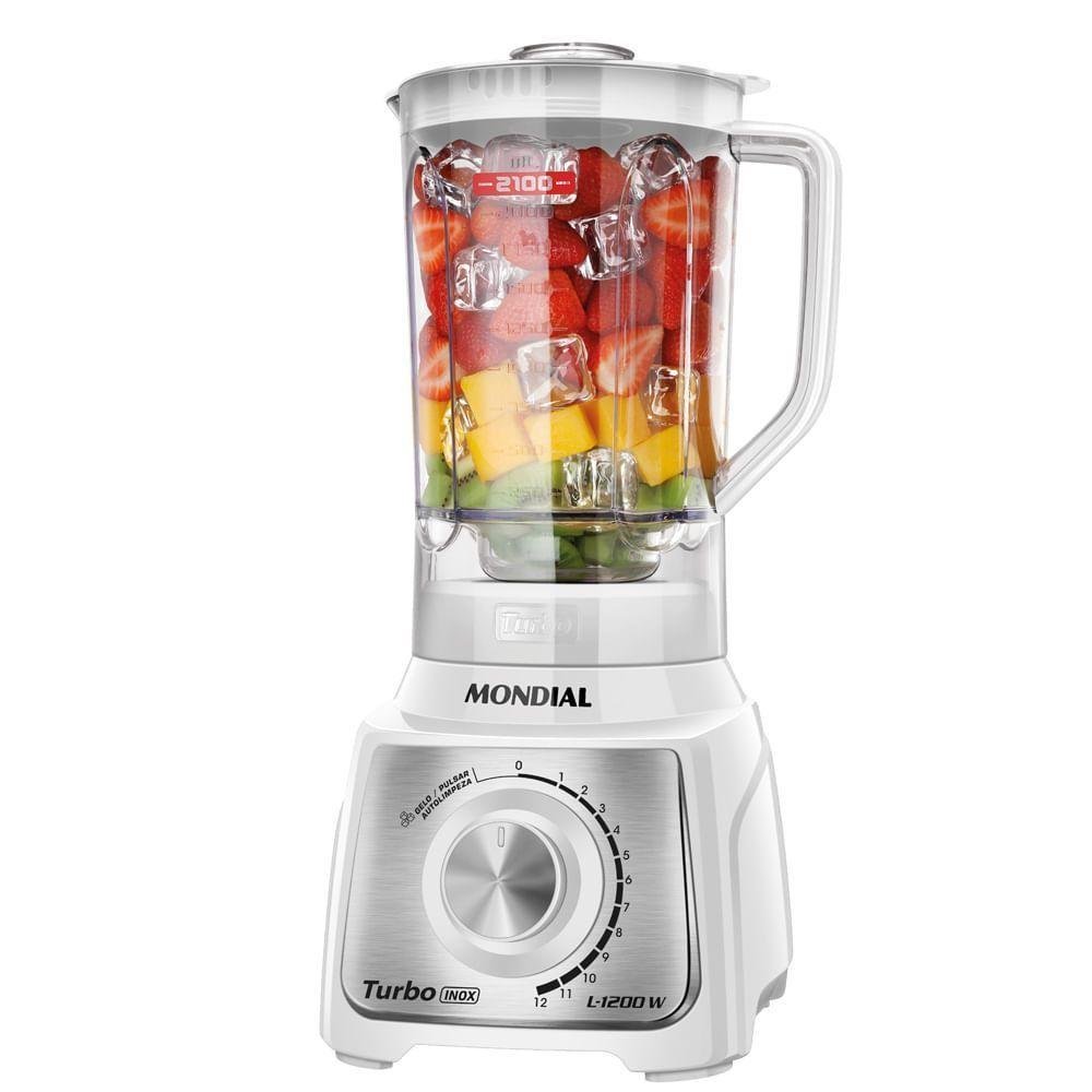 Liquidificador Mondial Turbo Black L-1200-wi Liquidificador L-1200-wi ...