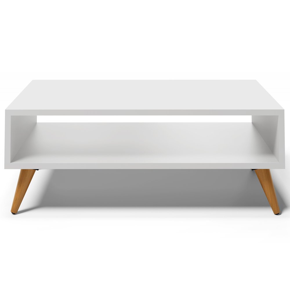 Mesa de Centro para Sala de Estar Pés Palito Cannes L03 Branco - Lyam ...