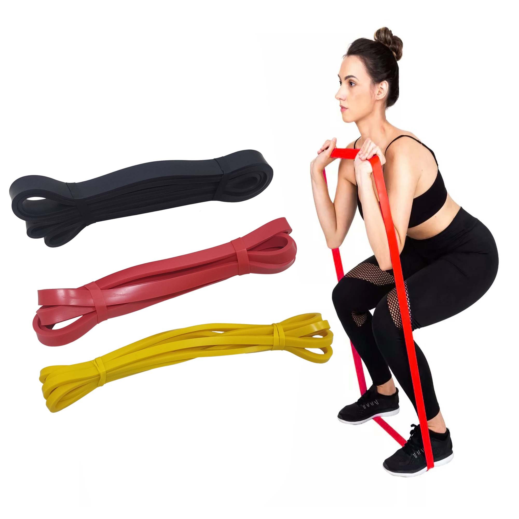Super Band Elástico Kit 3 uni Power Band Exercício Malhar Academia em ...