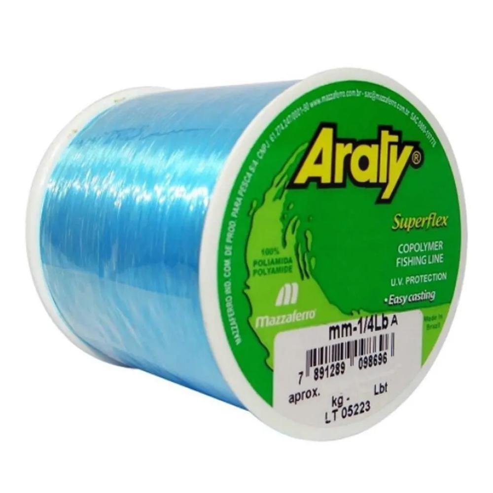 Linha Monofilamento Araty Superflex 1/4 LB Azul – Mazzaferro 1240mts ...