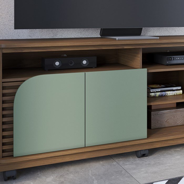 Bancada Rack para Tv 65 Polegadas Jurere Amendoa Hortela Clb | MadeiraMadeira