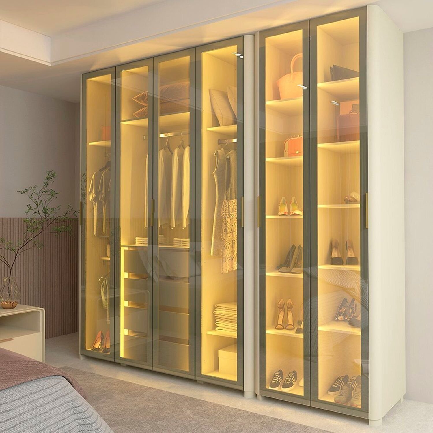 Guarda-Roupa Modulado Reflecta 6 Portas 262,2cm x 240cm 100% MDF Innova ...