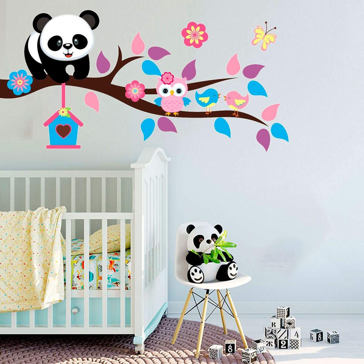 Adesivo de Parede Panda no Galho-Gigante 179x88cm | MadeiraMadeira