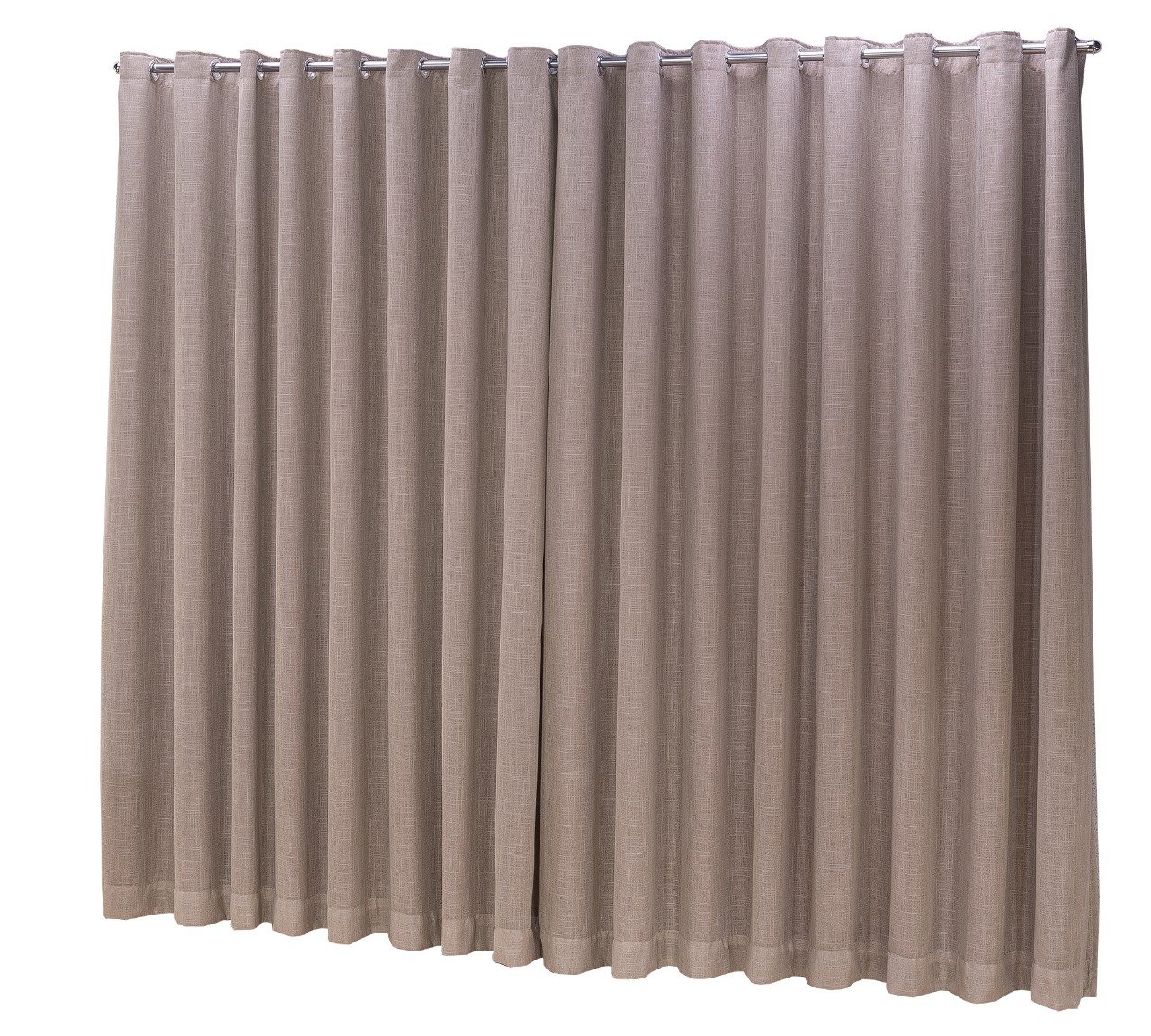 Cortina Blackout 100% com linho 9,00x2,30 Para TRILHO SUÍÇO:Avelã ...