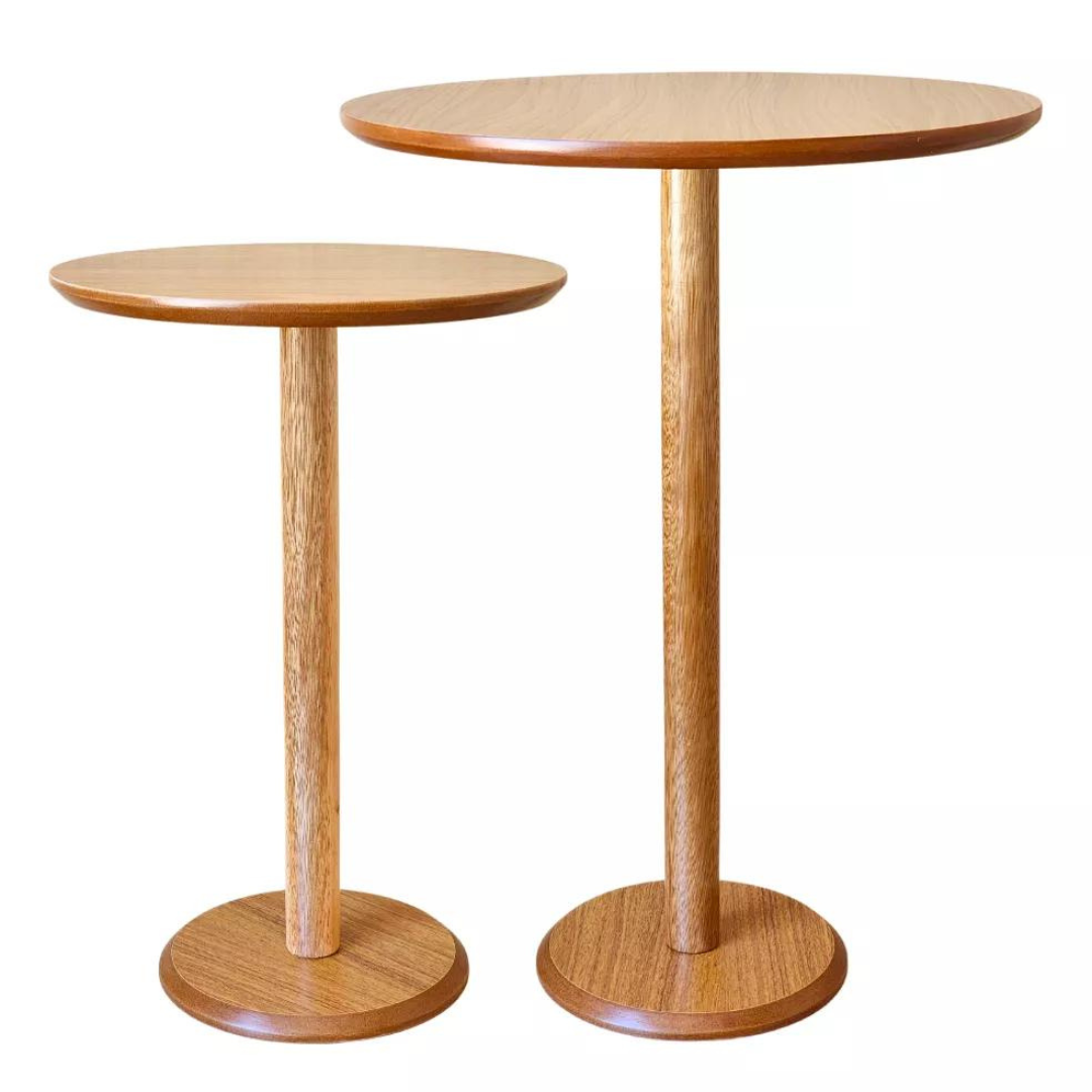 Kit 2 Mesas Laterais de Madeira para Sala Canto Sofá | MadeiraMadeira