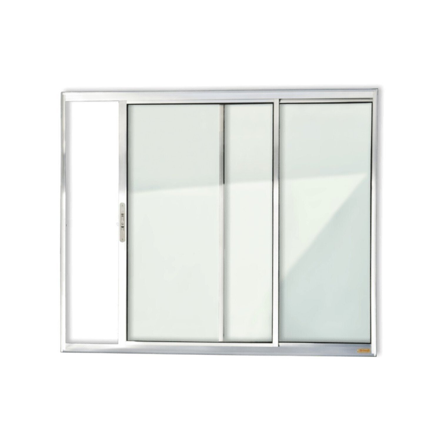 Janela de Aluminio de Correr 100x120cm 2 Folhas com Vidro Liso Confort ...