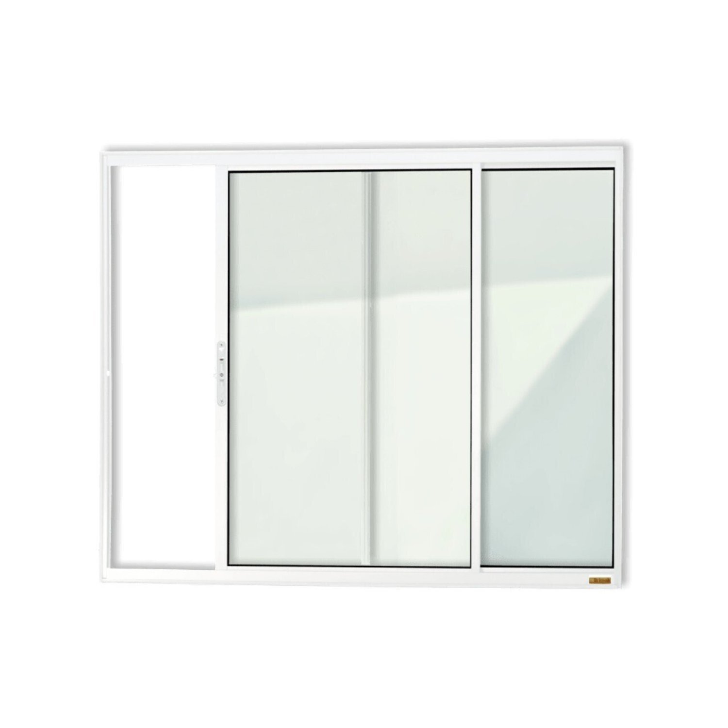 Janela de Aluminio Veneziana de Correr 100x120cm 2 Folhas com Vidro ...