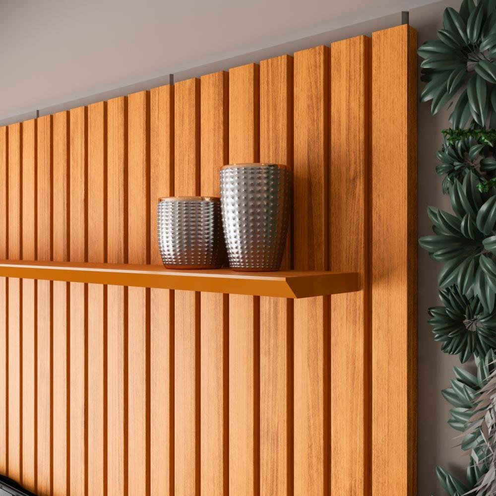 Painel Ripado para TV Até 75 Polegadas Intense com Nicho 225cm Cor ...