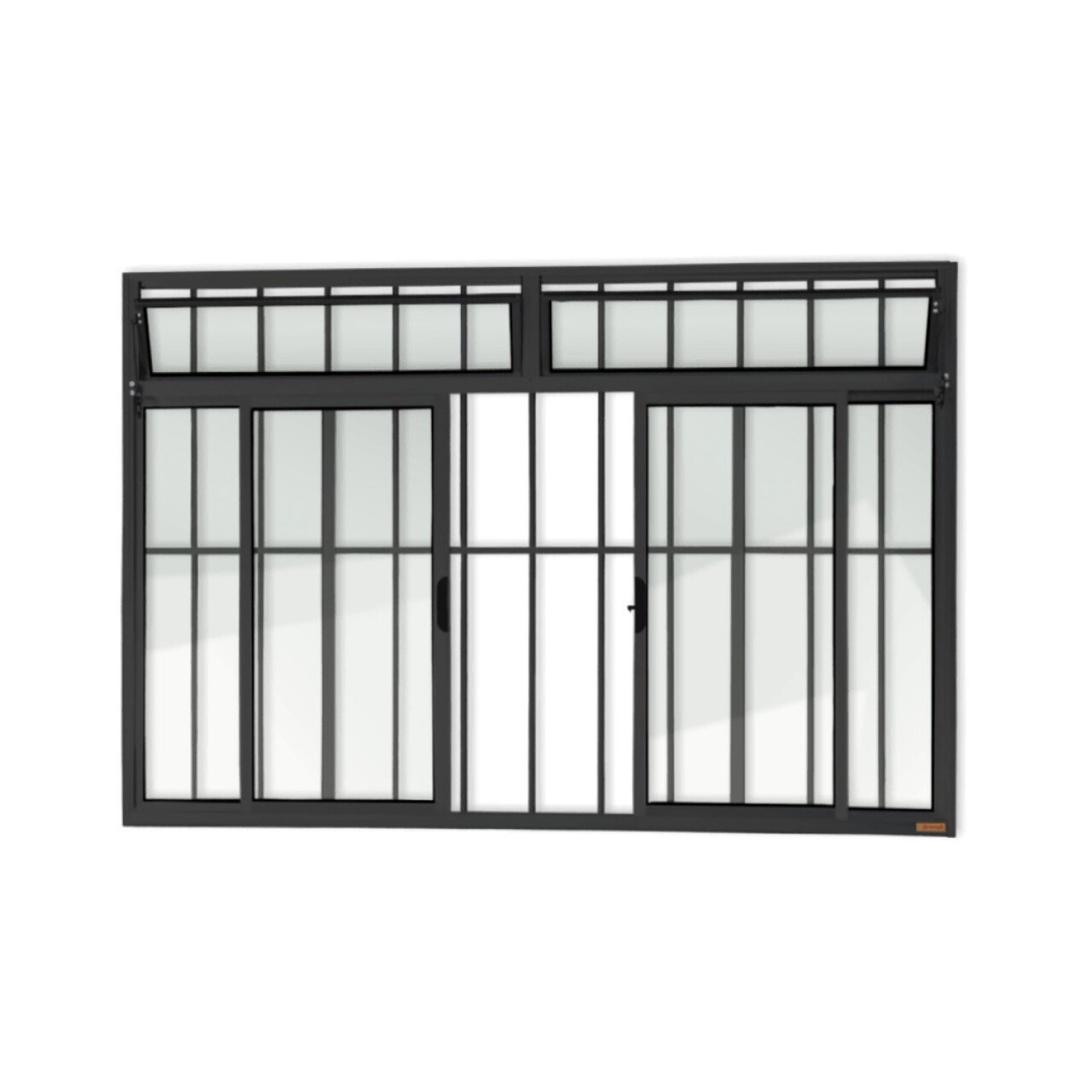 Janela Plus 4 Folhas com Bandeira e Grade Vidro Liso 100cm x 150cm ...