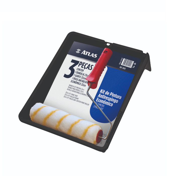 Kit Pintura Anti Respingo 3pçs 23cm Rolo 773/10 Atlas | MadeiraMadeira