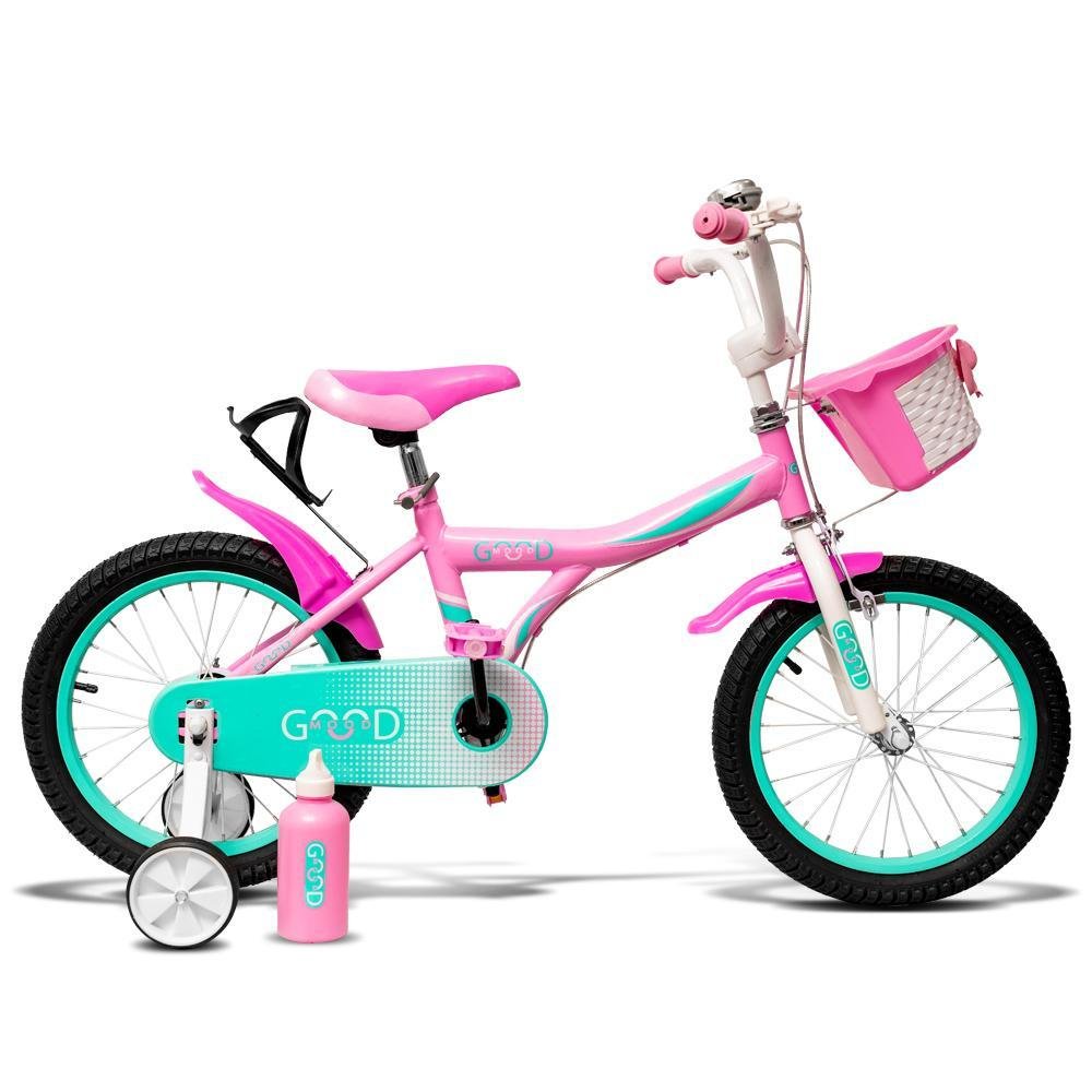 Bicicleta Infantil Aro 16 com Rodinhas Unitoys Good Mood | MadeiraMadeira