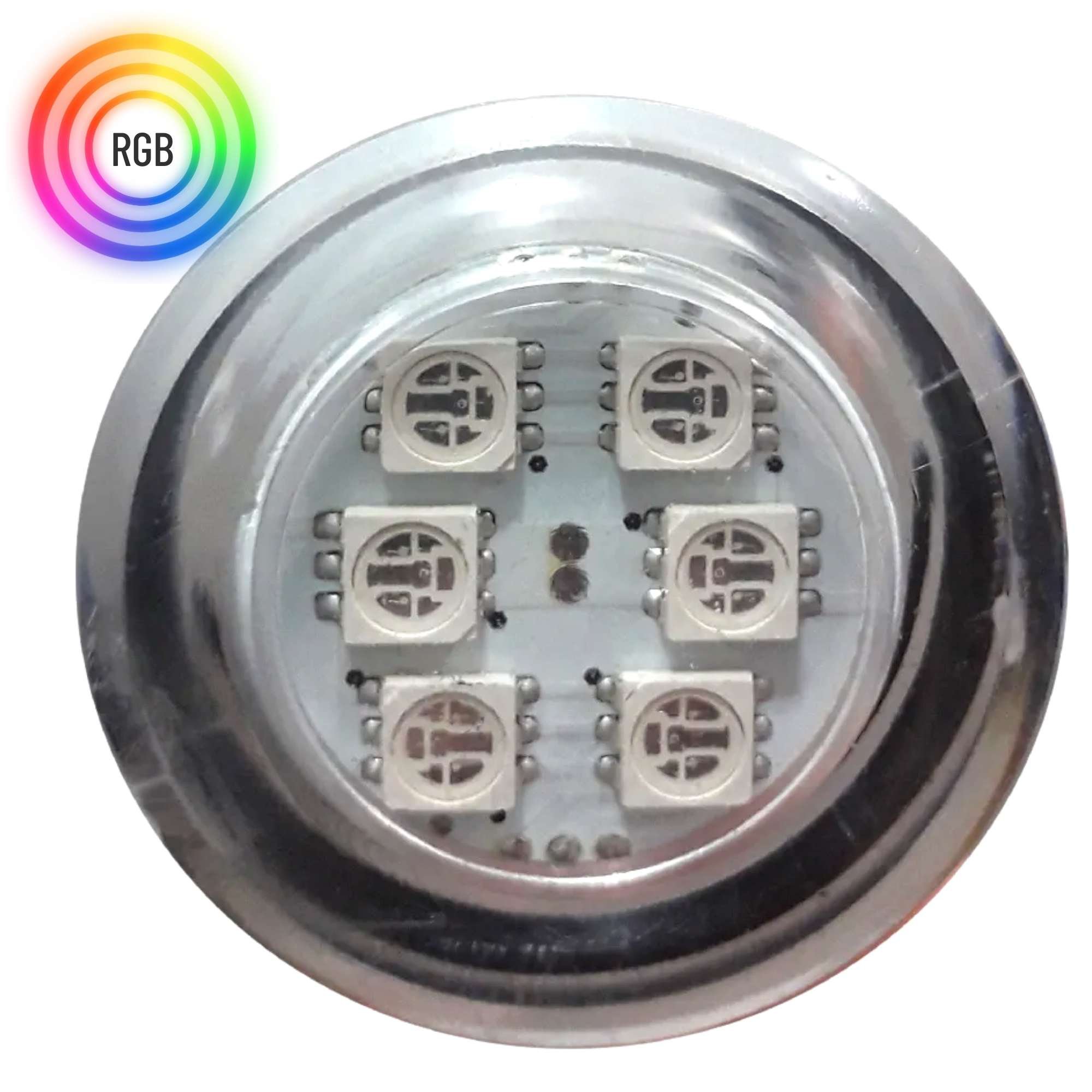 Refletor Power LED RGB 1W Inox para Iluminação Multicolorida de ...