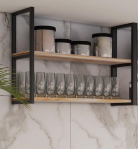 Prateleira Suspensa Estilo Industrial 60cm | MadeiraMadeira