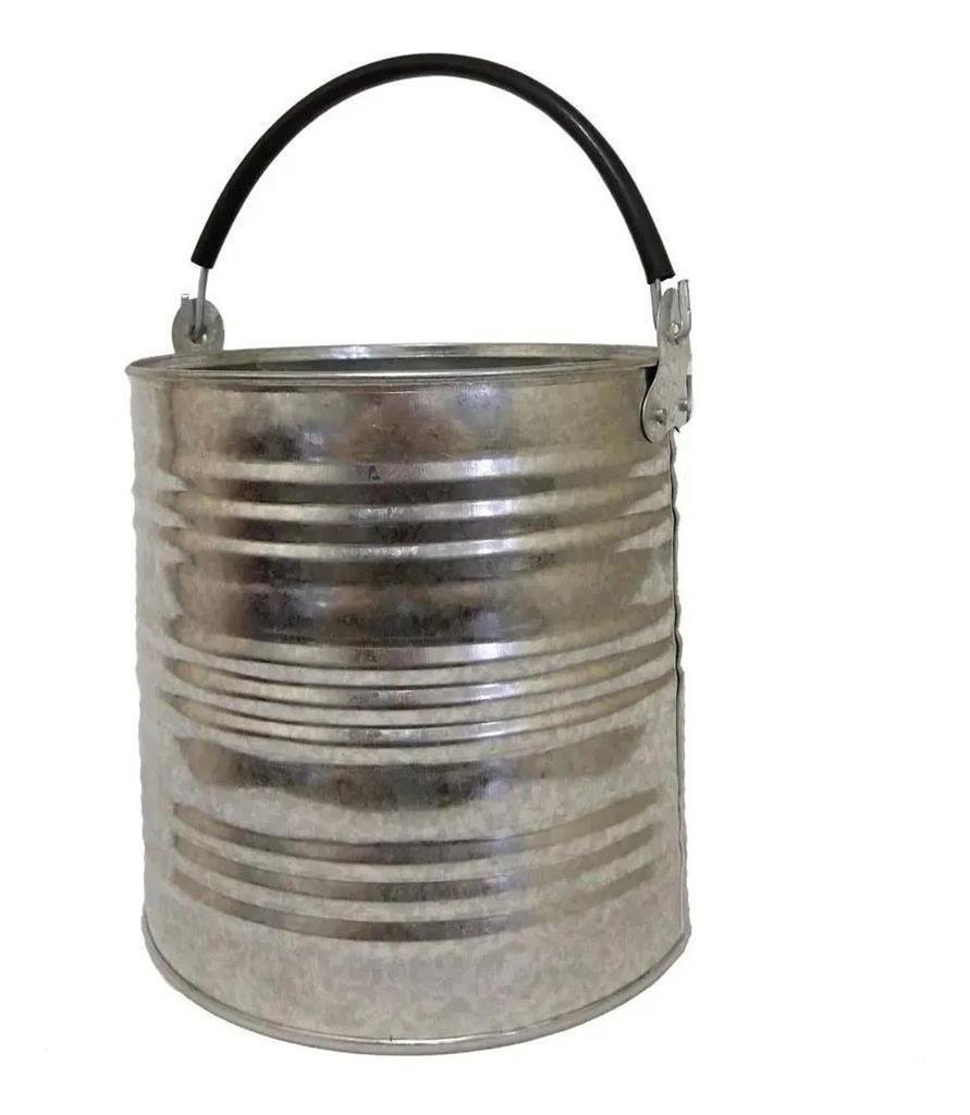 Balde De Água Aço Galvanizado 20 Litros Com Alça Revestida | MadeiraMadeira